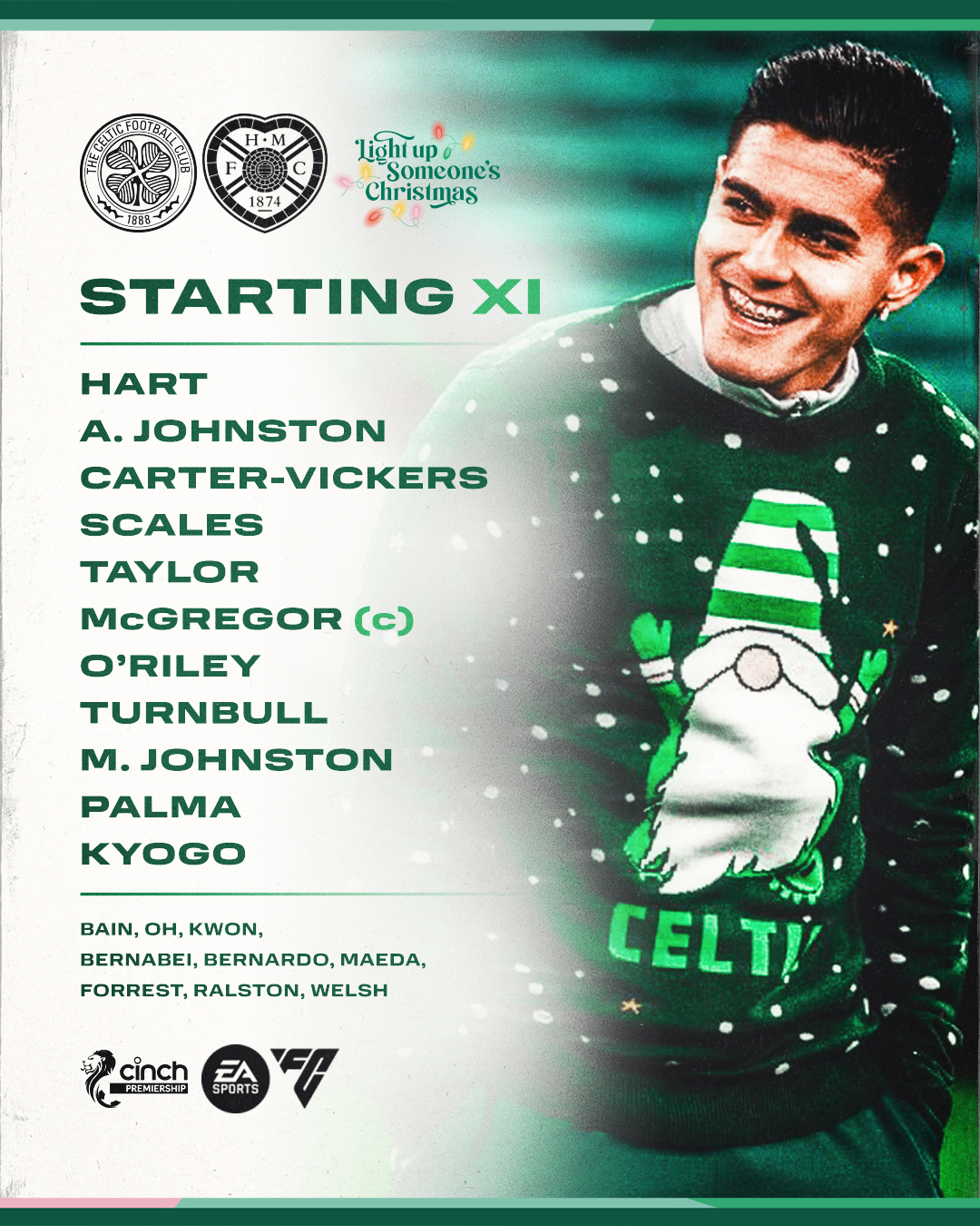 Team’s Up – CCV and Turnbull come in, Mikey Johnston continues